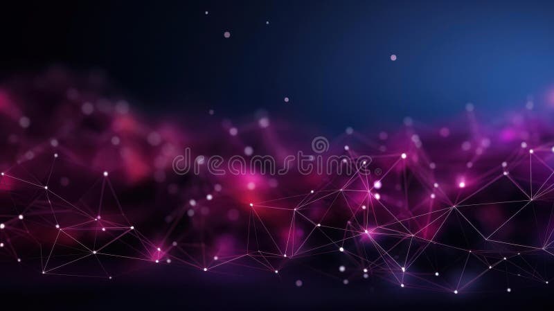 Abstract Purple Network Glow Stock Photo - Image of futuristic, flow ...