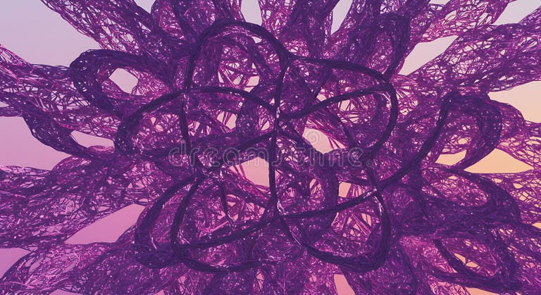 Abstract Purple Network Structure with Pink Gradient Background Design ...