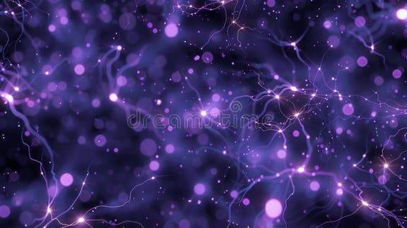 Abstract Purple Neural Network: AI, Deep Learning Concept, Technology ...