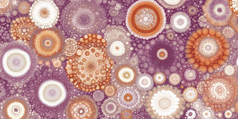Abstract Purple Orange Mandala Art Design Pattern Background Texture ...