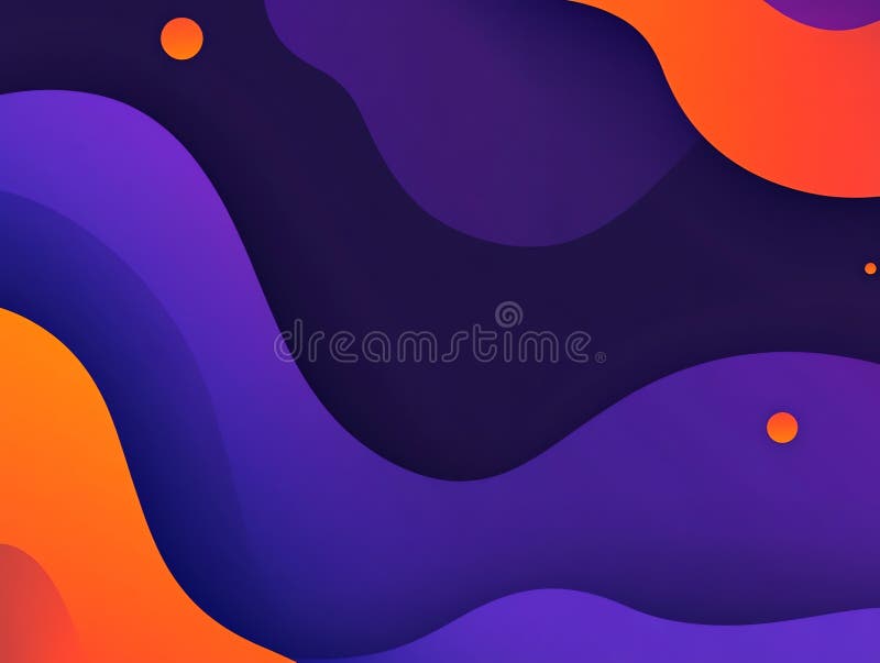 Abstract Purple Orange Wave Background Illustration Stock Photo - Image ...
