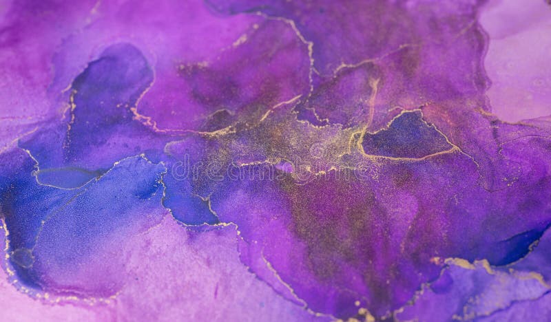 Abstract Purple Paint Background. Acrylic Texture with Marble Pattern ...