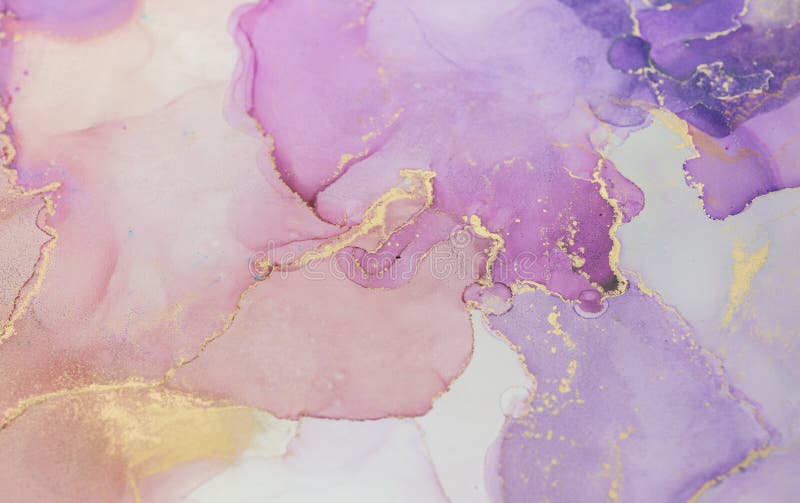 Abstract Purple Paint Background. Acrylic Texture with Marble Pattern ...