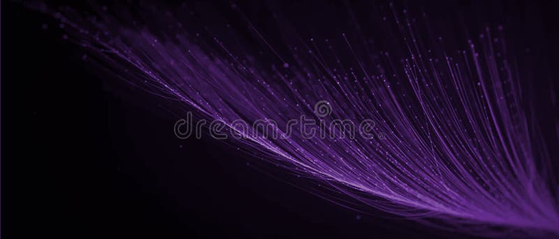 Abstract Purple Paticles Magic Wave Dynamic Steam Flowing Movement on ...
