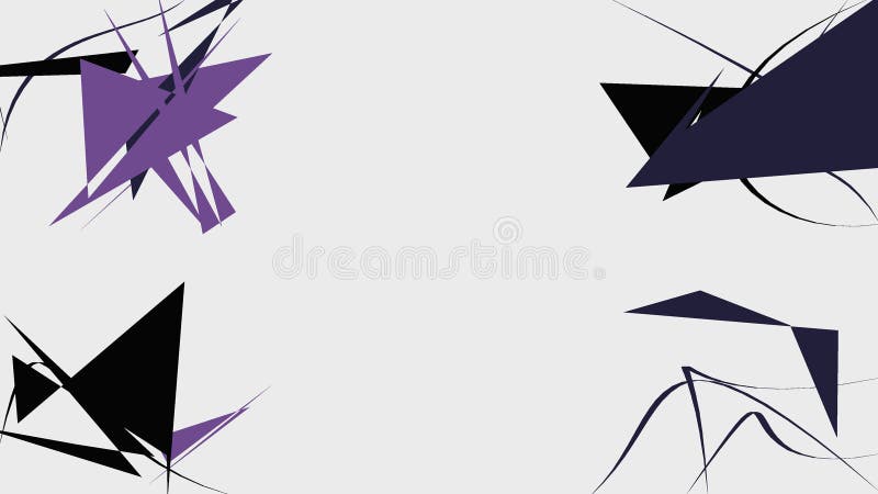 Abstract Purple Pattern Background with Random Object Stock ...
