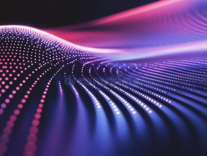 Abstract Purple & Pink Data Waves Flowing Seamlessly, Digital Art Stock ...