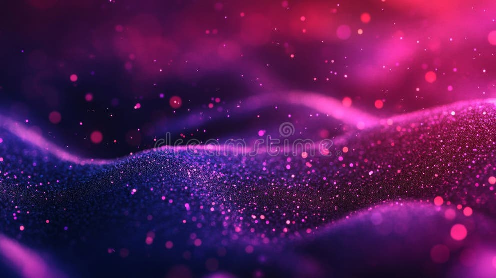 Abstract Purple Pink Glitter Wave Background Stock Illustration ...