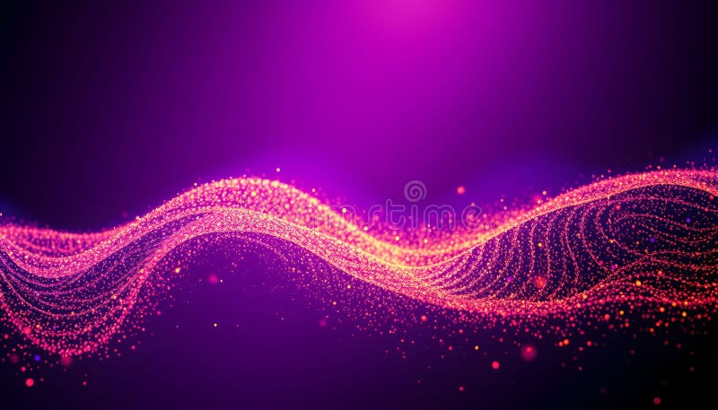 Abstract Purple and Pink Glitter Wave Background Stock Illustration ...