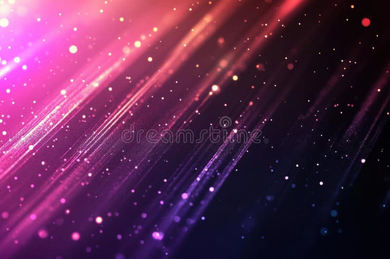 Abstract Purple and Pink Glowing Lights with Bokeh Effects and Streaks ...