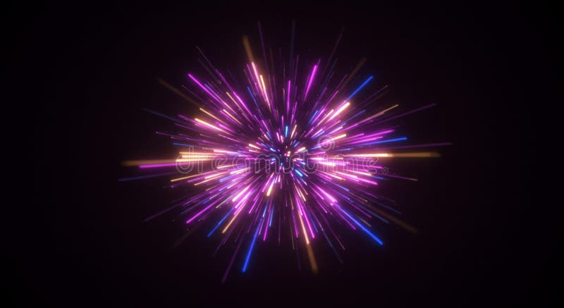 Abstract Purple Pink Gold Light Burst Explosion Stock Illustration ...