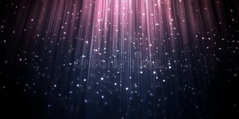 Abstract Purple and Pink Light Rays with Sparkling Particles Background ...