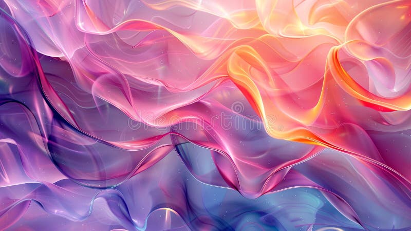 Abstract Purple, Pink, and Orange Swirls Stock Illustration ...