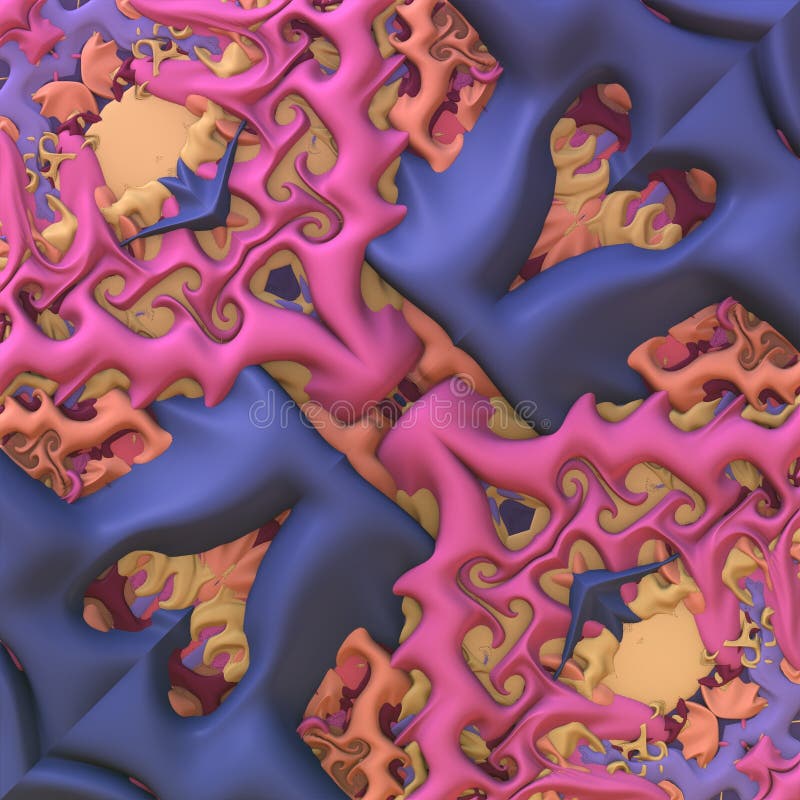 Abstract Purple, Pink, Orange and Yellow Colored Figured Background, 3d ...