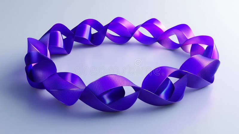 Abstract Purple Ribbon Circular Design Stock Illustration ...