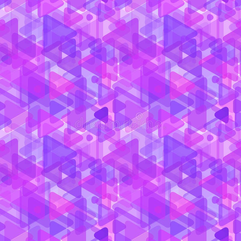 Abstract Purple Shapes, Modern Seamless Pattern Stock Illustration ...