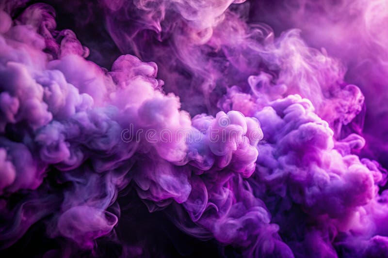 Abstract Purple Smoke Clouds in the Atmosphere Stock Illustration ...