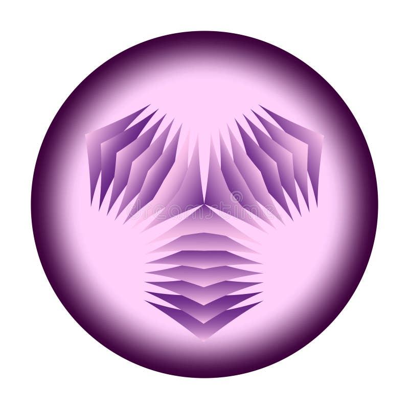 Abstract Purple Sphere. Digital Futuristic Shape. Modern Geometric ...