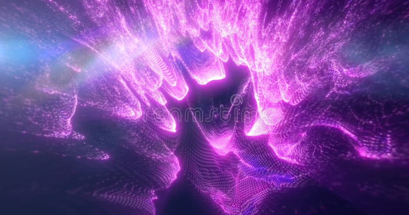Abstract Purple Stream of Light with Digital Textures, Creating a ...