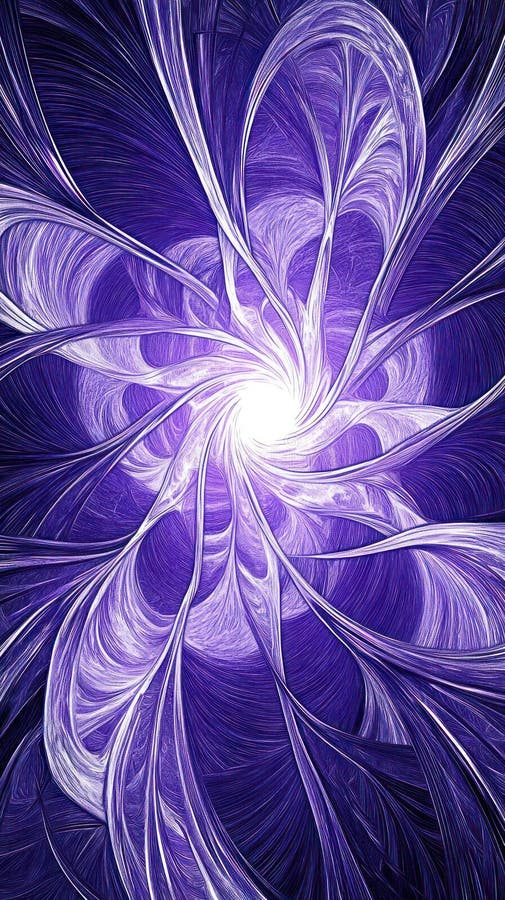 Abstract Purple Swirl with Light at the Center, Creating a Dynamic ...
