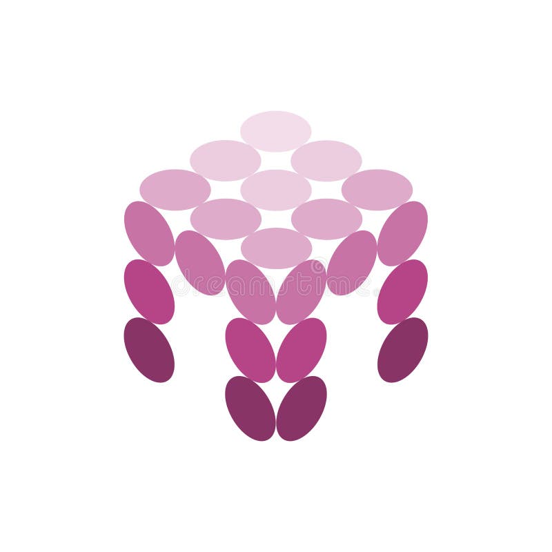 Abstract Purple Table or Stool in Isometric View the Color Purple ...