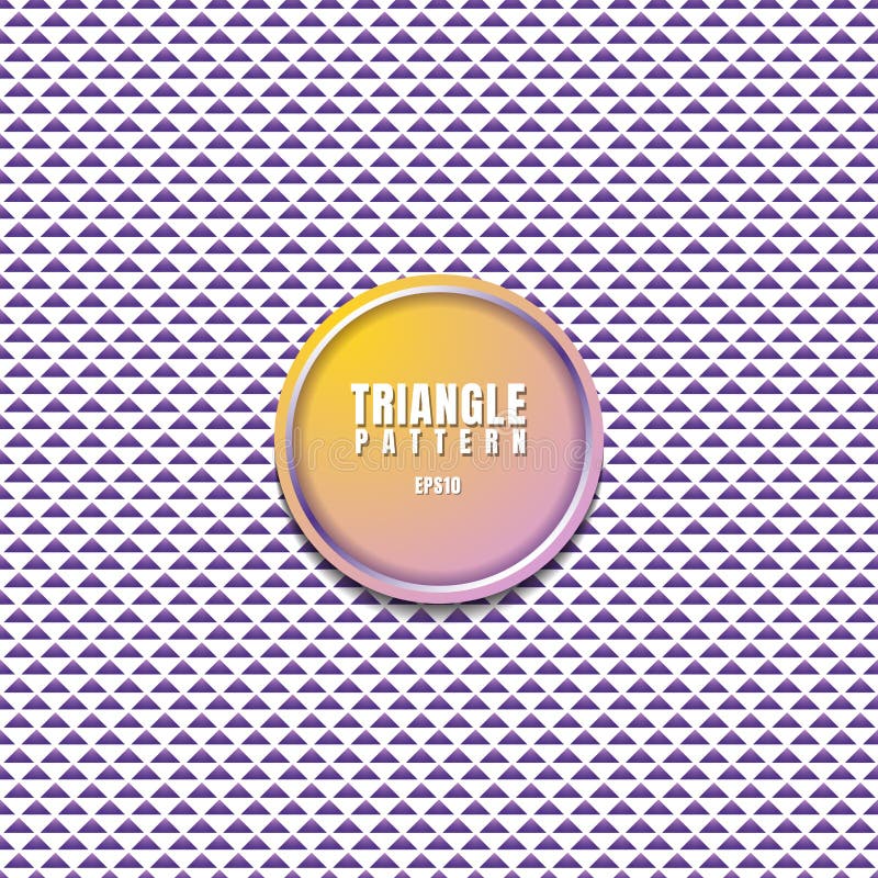 Abstract Purple Triangles Pattern on White Background with 3D Circle ...