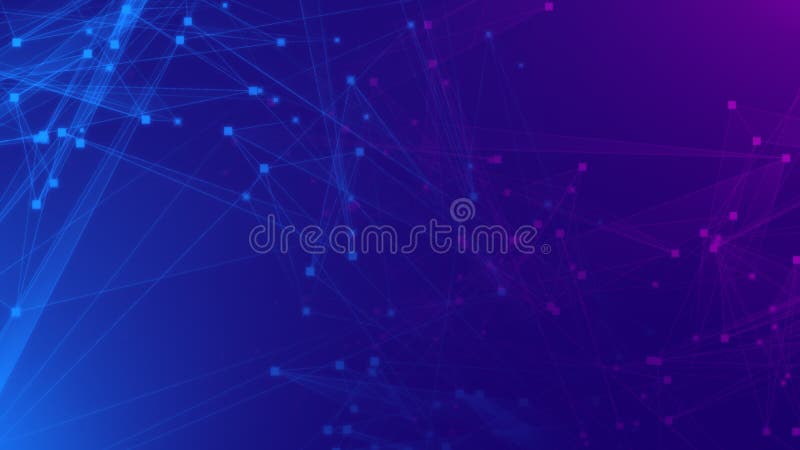 Abstract Purple Violet Polygon Tech Network with Connect Technology ...