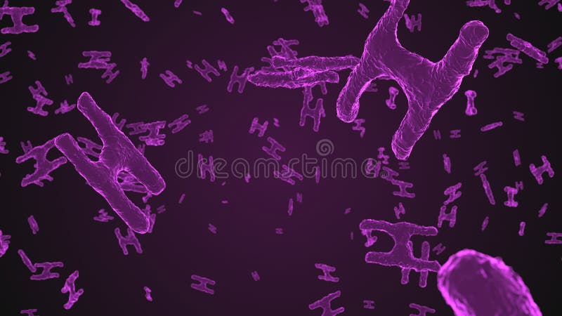 Abstract Purple Virus Cells Under Microscope Stock Illustration ...