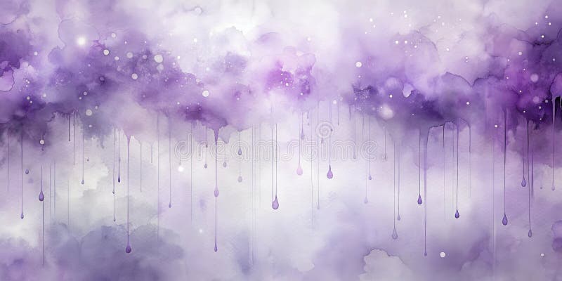 Abstract Purple Watercolor Dripping Design with Subtle Sparkle ...