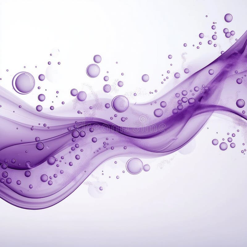 Abstract Purple Wave Design with Bubbles. Fluid and Smooth Design ...