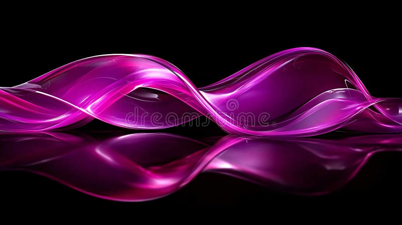 Abstract Purple Wave Design Digital Art Flowing Liquid Dynamic 3D ...