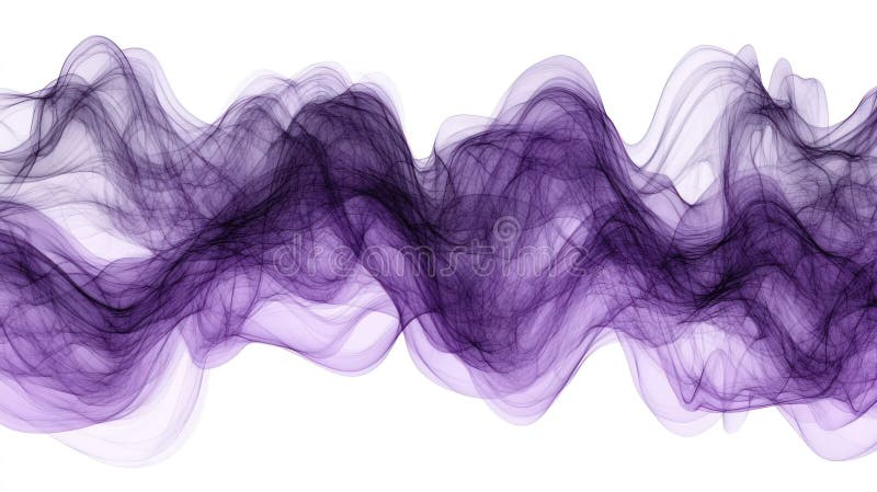 Abstract Purple Smoke Wave, Digital Art Background Stock Illustration ...