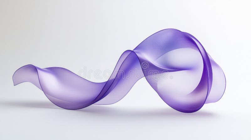 Abstract Purple Wave Form: Digital 3D Render Stock Illustration ...