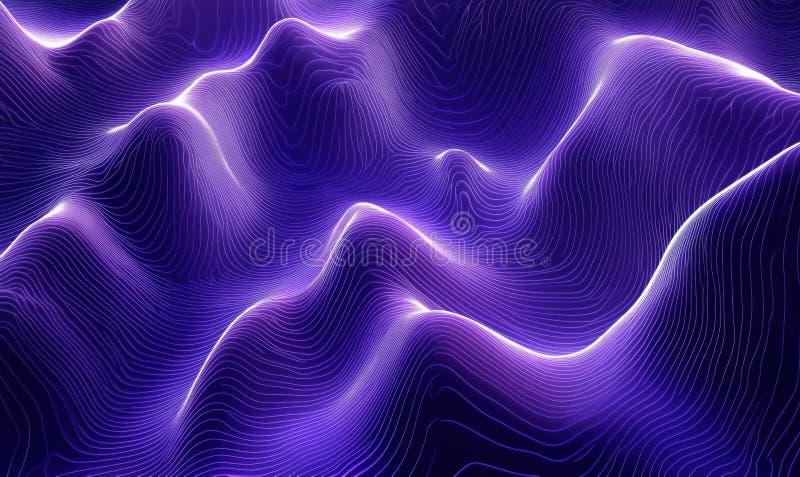Abstract Purple Wave Patterns Glowing Lines Smooth Curves Stock Photos ...