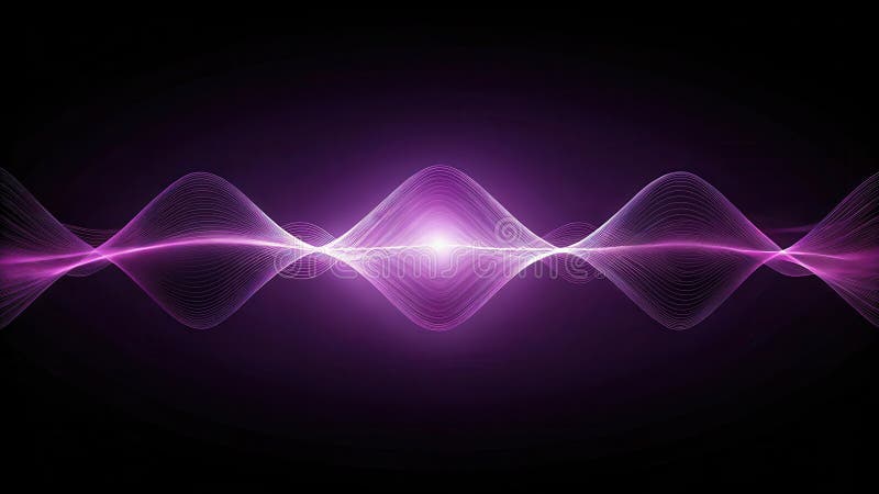Abstract Purple Waveform Design Glowing Lines and Dynamic Curves on ...
