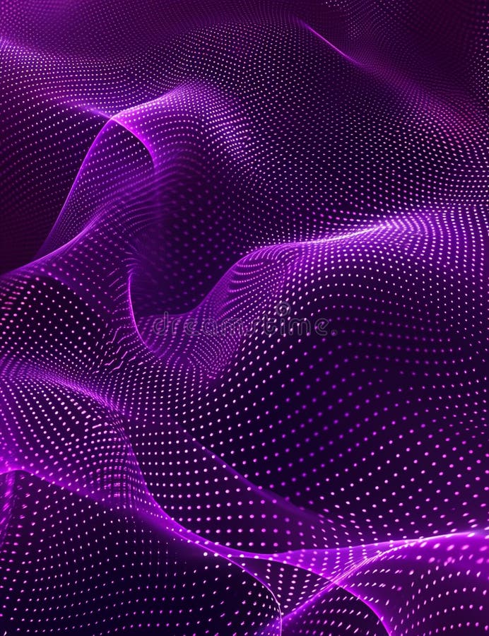 Abstract Purple Waves with Dotted Textures Creating a Digital ...