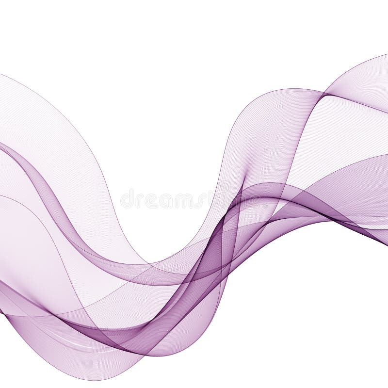 Purple Wavy Smooth Lines. Vector Abstract Background. Wave As a Design ...