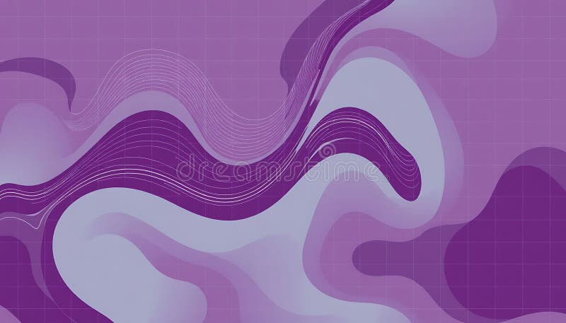 Abstract Purple Wavy Lines Background, Smooth Curves. Abstract, Lines ...