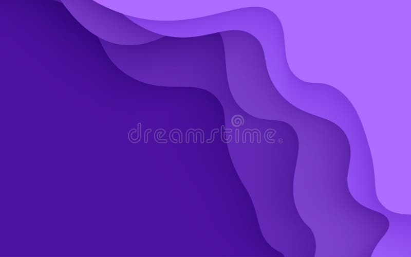 Abstract Purple Wavy Papercut Overlap Layers Background. Stock Vector ...