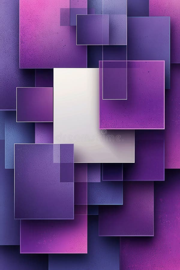 Abstract Purple and White Background with Geometric Shapes Stock Photo ...