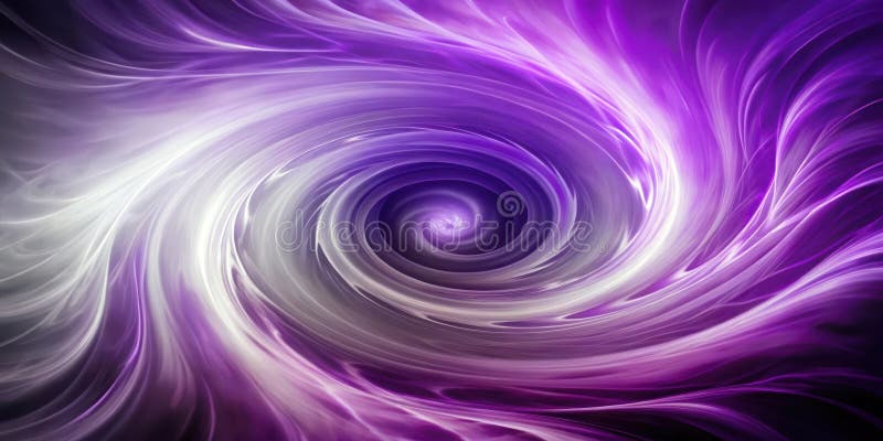Abstract Purple and White Swirling Vortex Design Featuring a Central ...