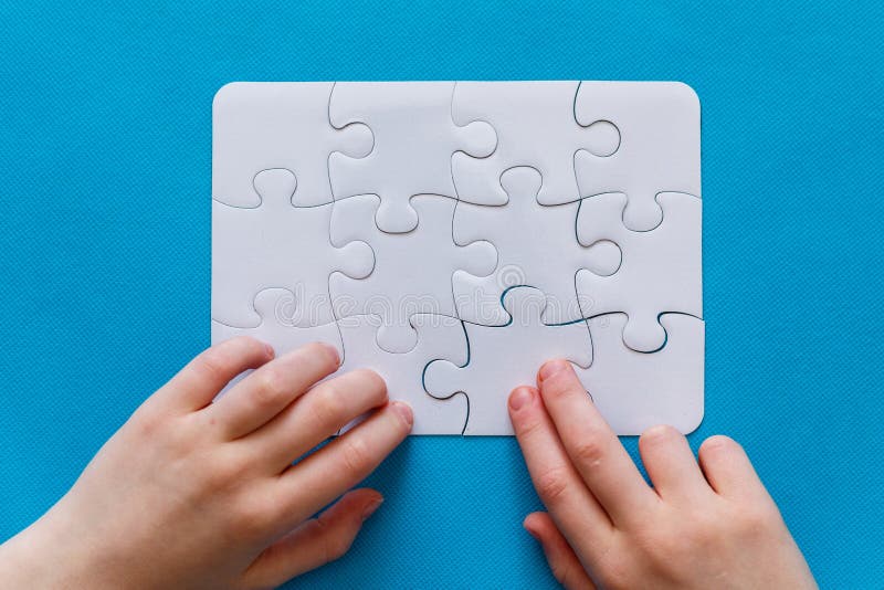 Abstract Puzzle Background With Piece Missing Stock Photo - Image of ...