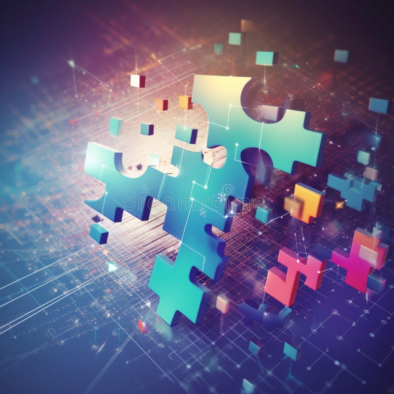 Abstract Puzzle Made of Financial Charts and Graphs for Piecing ...