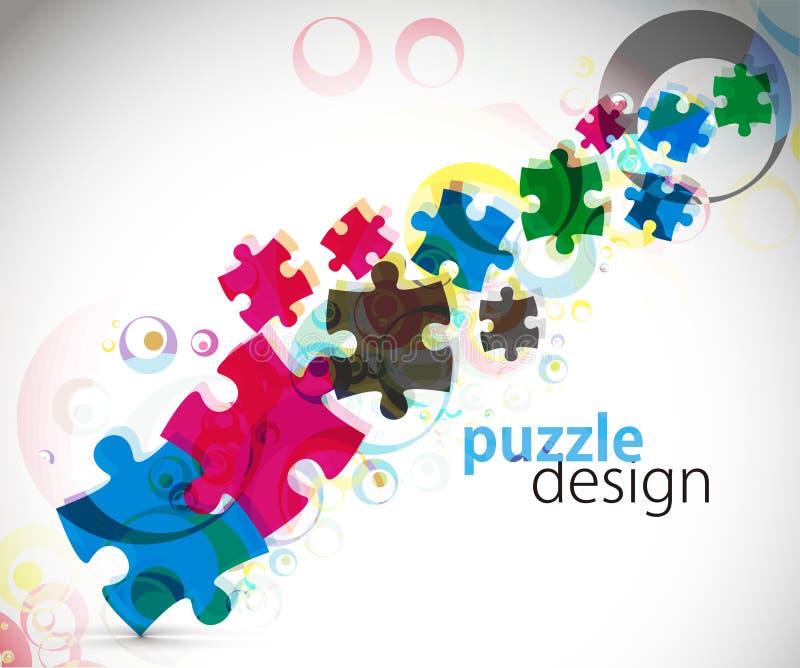 Abstract puzzle pieces stock vector. Illustration of play - 17152516