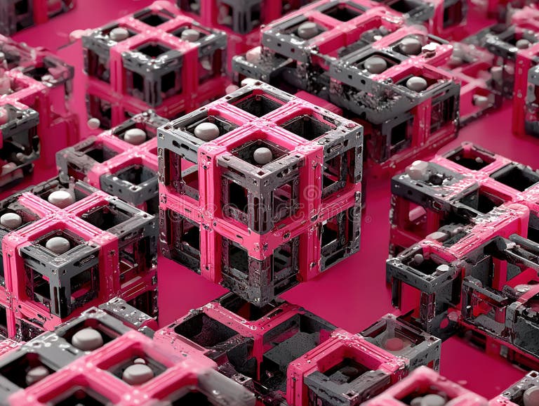 Abstract Puzzle Pieces in Vibrant Colors Form an Engaging Pattern Symbolizing Creativity ...