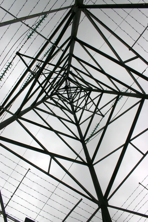 Geometric Pattern in an Electricity Pylon Stock Image - Image of shape ...