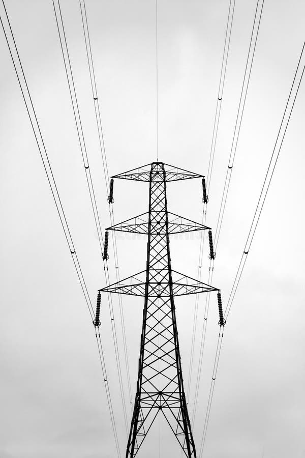Abstract of pylon stock photo. Image of electricty, silhouette - 44882286