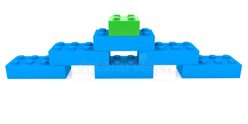 An Abstract Pyramid Of Blue Toy Bricks Stock Photo - Image of bricks ...