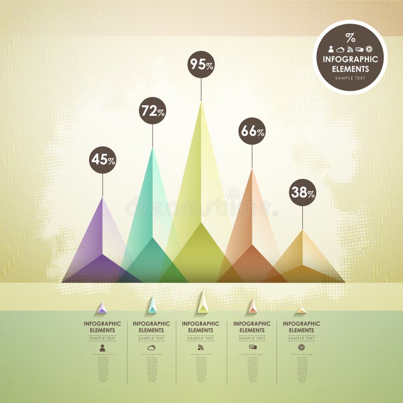 Abstract Pyramid Chart Infographics Stock Vector - Illustration of menu ...