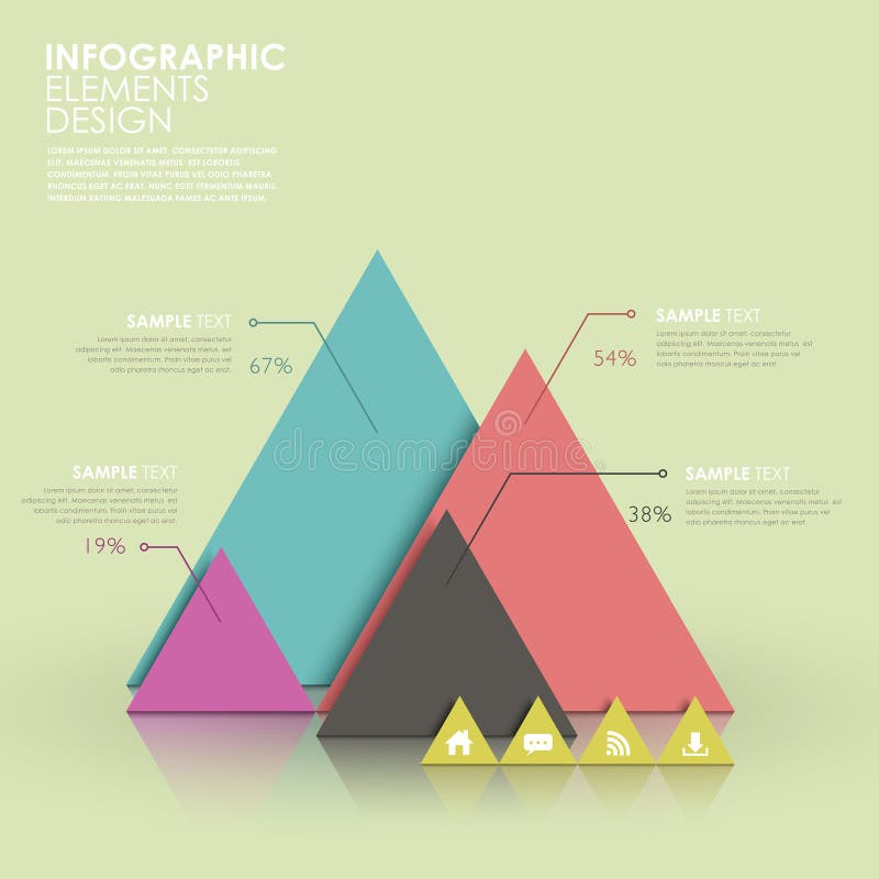 Abstract 3d Pyramid Infographics Stock Vector - Illustration of modern ...
