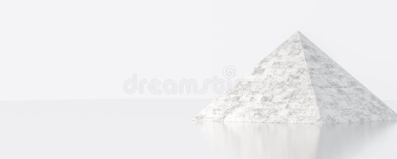 Abstract Pyramid Concrete Surface Architecture 3d Render Illustration ...